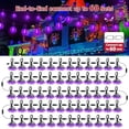 2 Pack LAMPHOME 26FT Halloween LED String Lights, Purple 12+1 ...