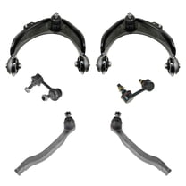 TRQ 8 pc Steering & Suspension Kit Control Arms Tie Rods Sway Bar End ...