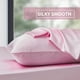 ANMINY Satin Sheets Full Silk Sheets Light Pink Bed Sheet Set Deep ...