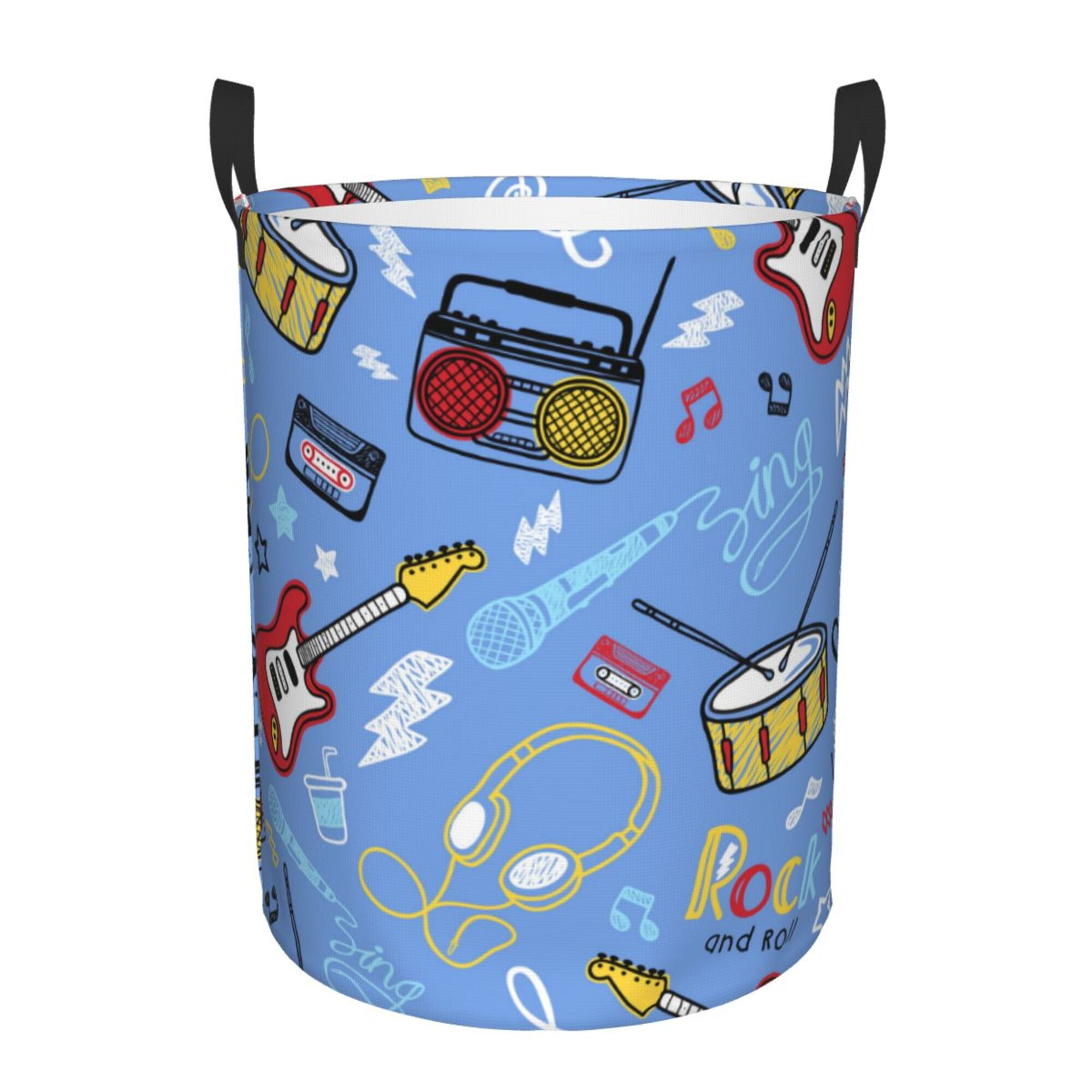 DouZhe Waterproof Collapsible Large Laundry Baskets, Cartoon Musical ...
