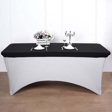 Efavormart 6ft Metallic Gold Spandex Stretch Fitted Banquet Table Top ...