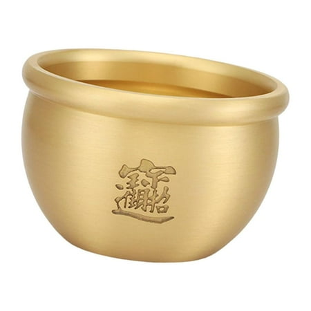 Bai Fu Golden Treasure Basin Statue Golden Decorations Chinese Box ...