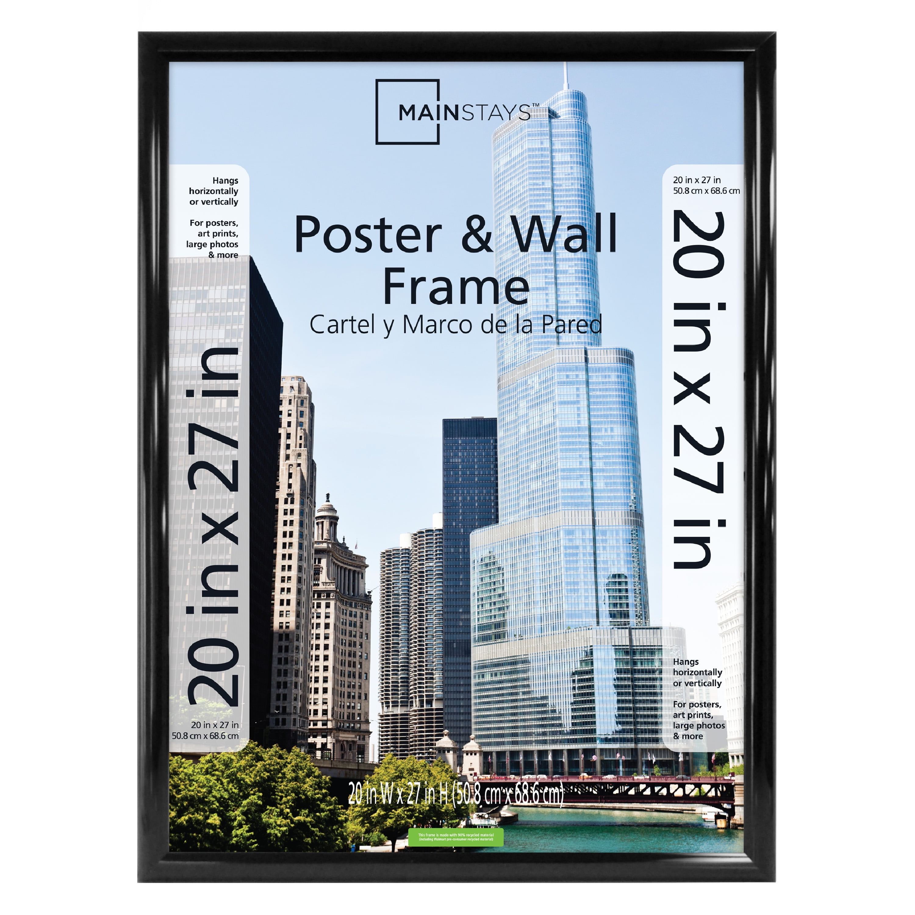 Mainstays 20x27 Black Trendsetter Poster And Picture Frame Walmart