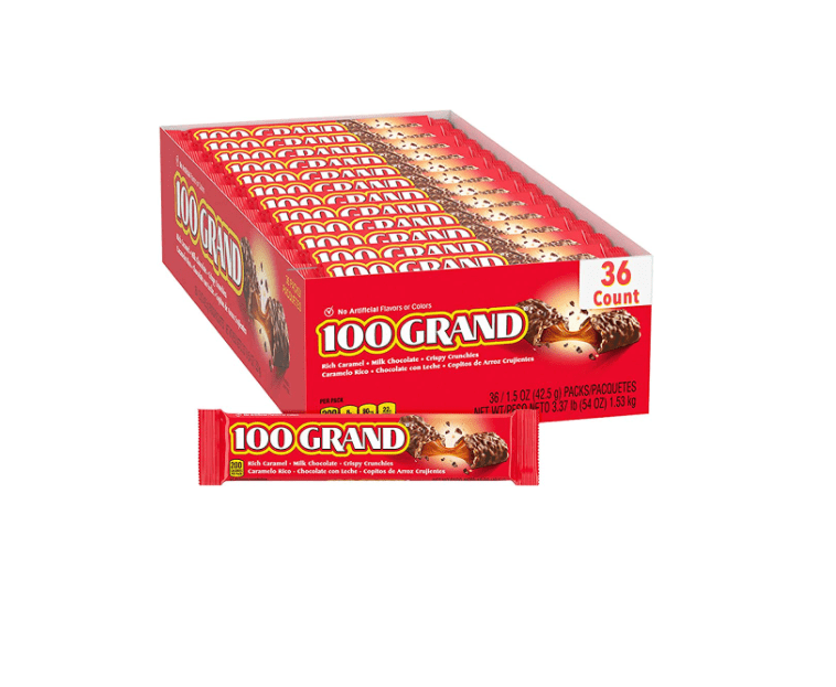 100 Grand Milk Chocolate Candy Bars, Full Size Bulk Individually ...