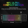 ZIYOULANG K61 60% Gaming Keyboard, 62 Keys, RGB Backlit, Wired, Compact ...