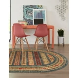 Unique Loom Fars Collection Area Rug - Pasadena (4' x 6' Oval Blue ...
