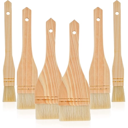 Aemygo 6 Pieces 3 Size Flat Hake Brushes, Hake Paint Brush, Soft Artist ...