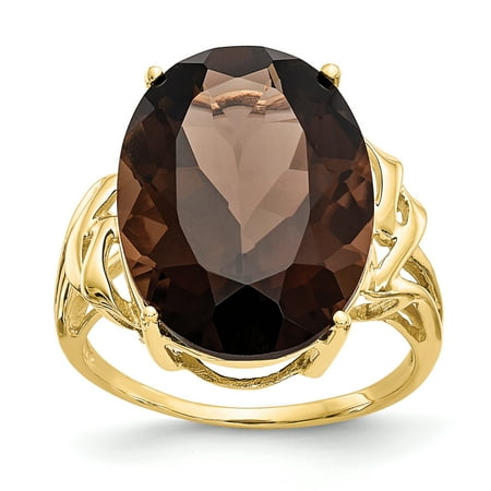 10K Yellow Gold Smoky Quartz Ring | Walmart Canada