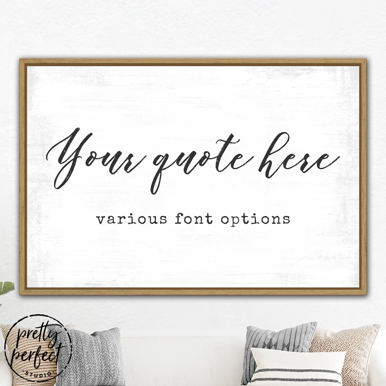 Pretty Perfect Studio Create Your Own Custom Canvas Quote Sign on Wall ...