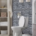Brick Wallpaper Peel and Wallpaper 17.71" x 1003.9", Grey Faux Stone ...