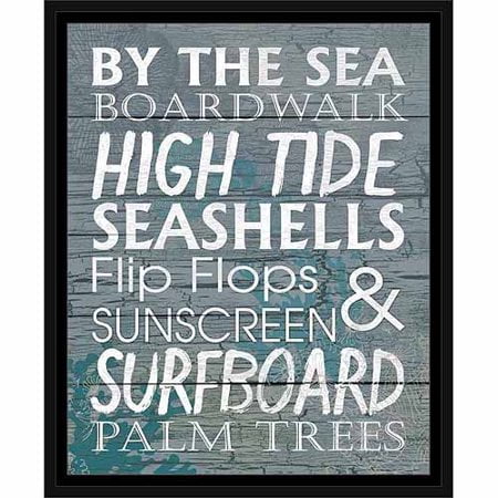 Beach Words Wood Grain Collage Coastal Typography | Walmart Canada