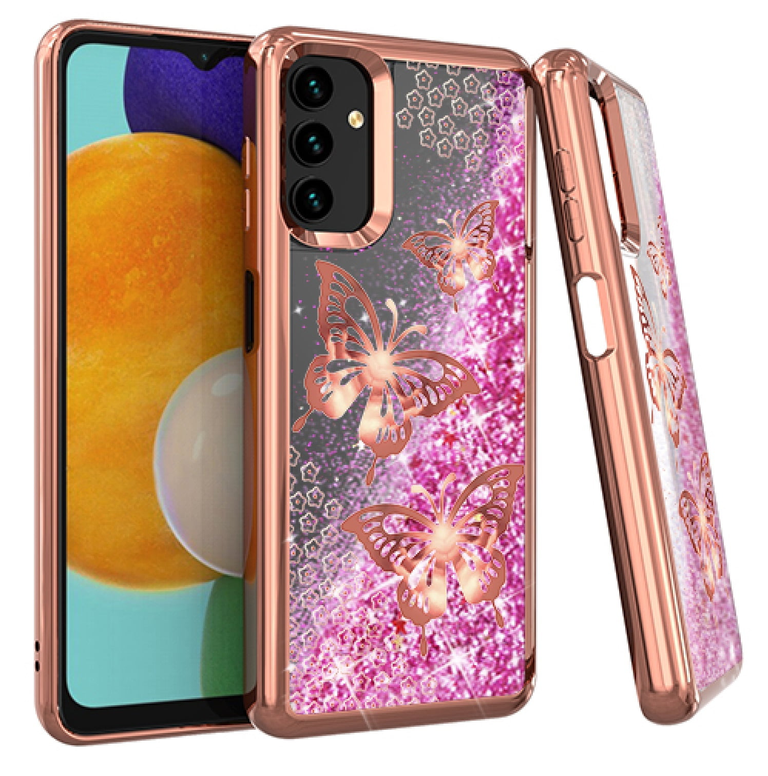 For Samsung Galaxy A13 5G S136DL Liquid Motion Glitter Cover Cell Phone ...