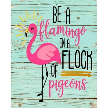 Dyenamic Art Flamingo Wisdom Metal Sign Pink Aluminum Coastal Decor ...