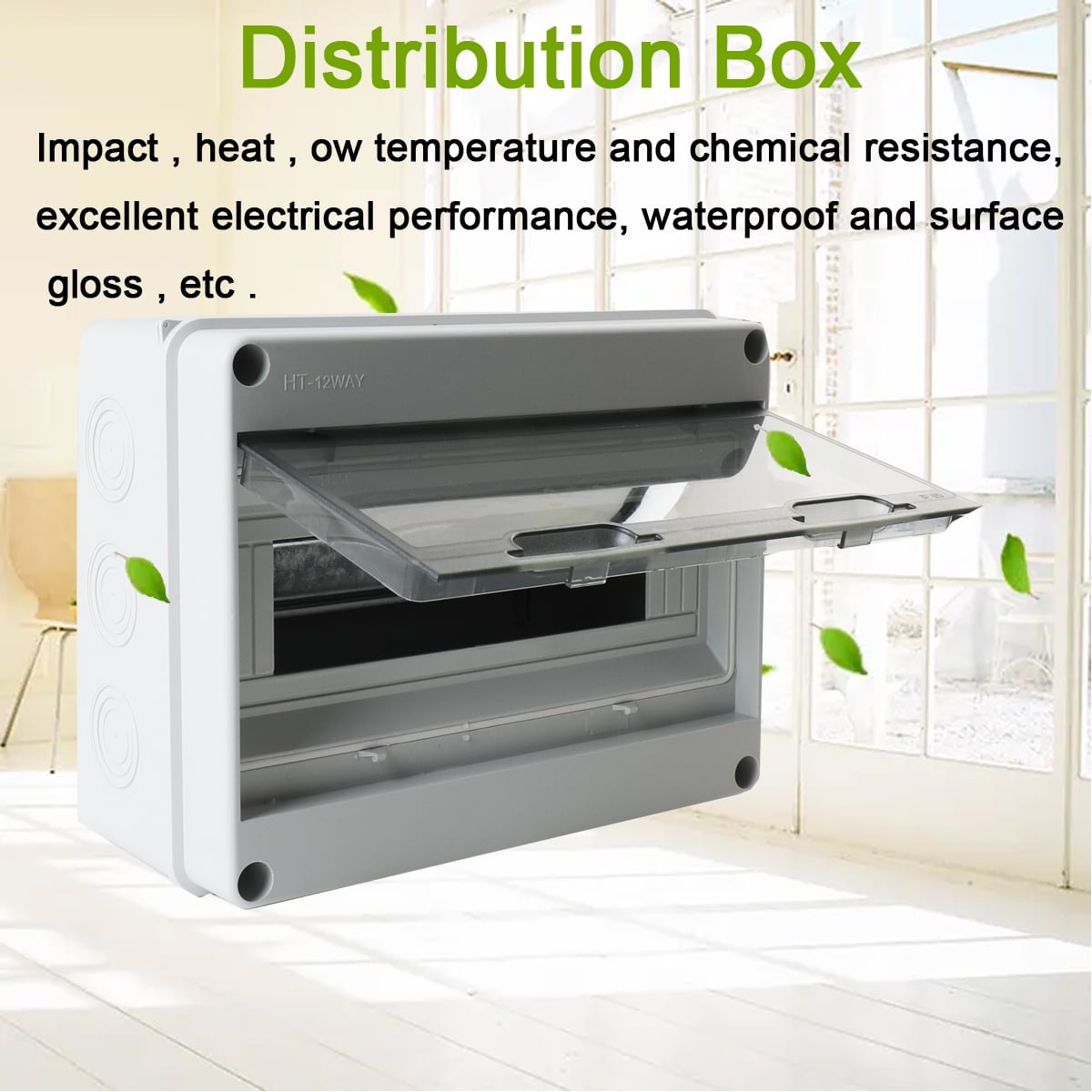 NICCOO ABS Distribution Box 12 Way Circuit Breaker Switch Box ...