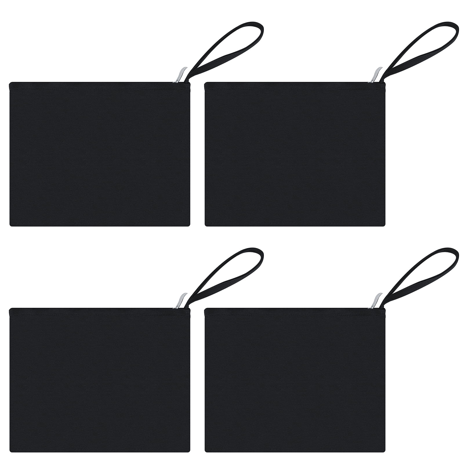 Click here for Aspire 4-Pack Black Cotton Canvas Wristlet Bag  Co... prices