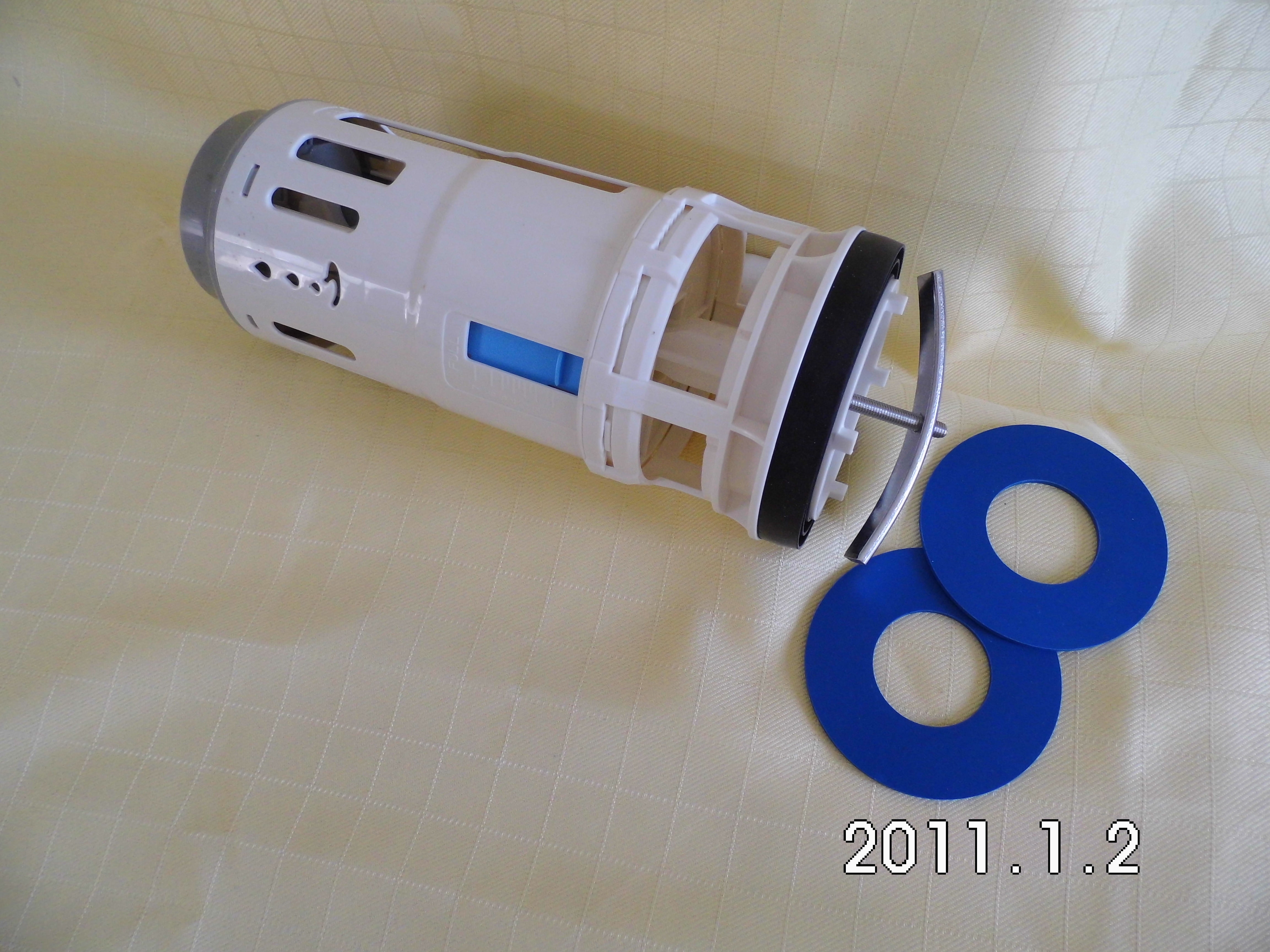 Top-Button Single Flush 3-inch Flush Valve, 9-inch Height with 2 Extra ...