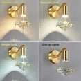 LED Crystal Wall Sconce 3W, Dimmable 3000K-6000K, Brass Body, Modern ...