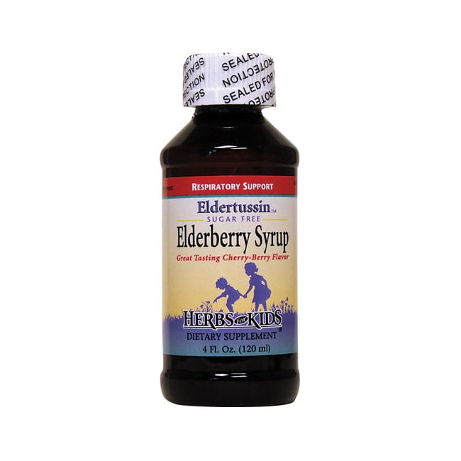 KAL Herbs for Kids Eldertussin Elderberry Syrup, Cherry Berry (Btl ...