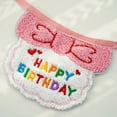 1 PCS Pet Birthday Costume Set Pink Red Dog Cat Bibs Party Towels Felt ...