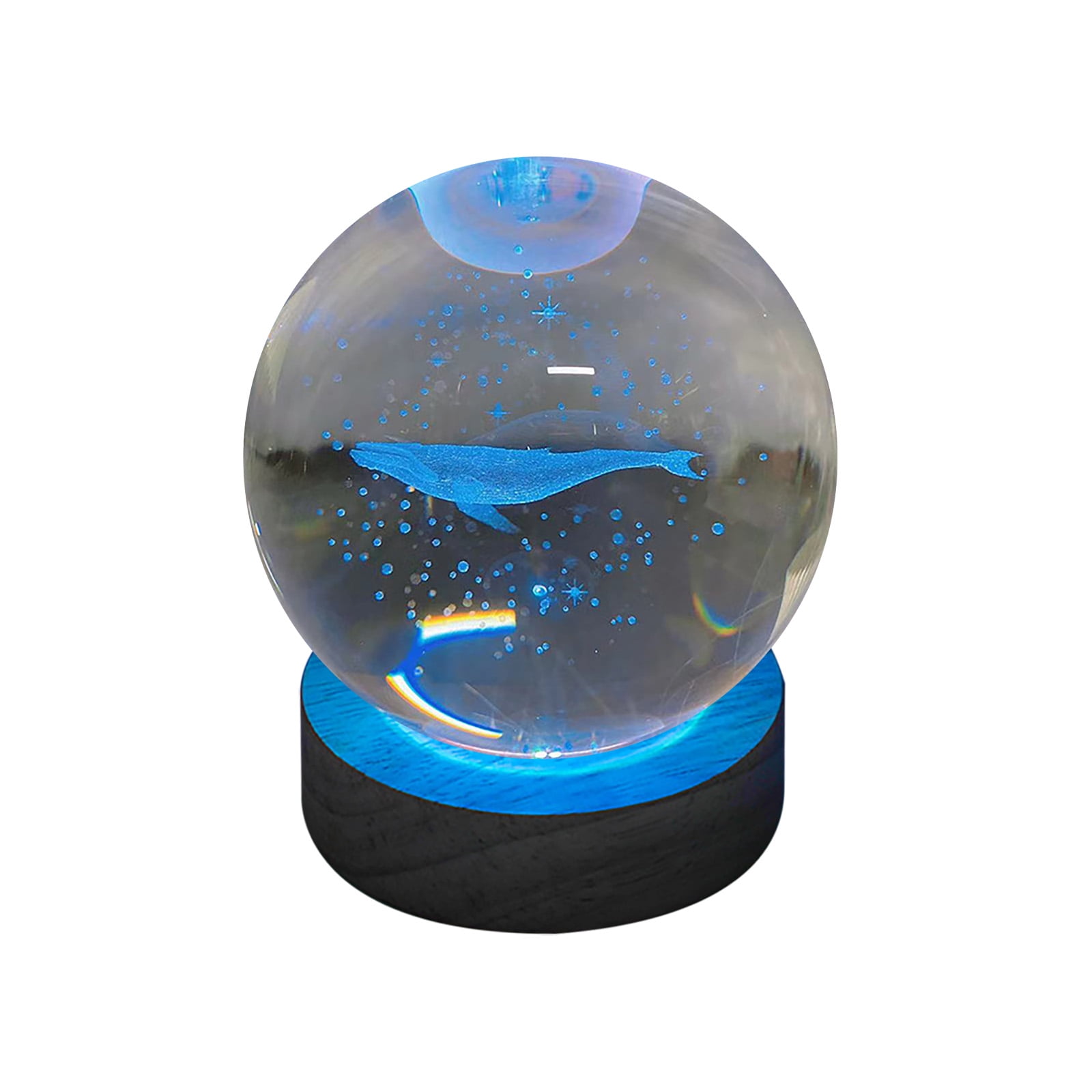3D Glowing Planetary Galaxy Astronaut Crystal Ball Night Lights, LED ...