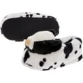 Cow Slippers - Plush Animal Slippers Novelty House Shoe (Black & White ...