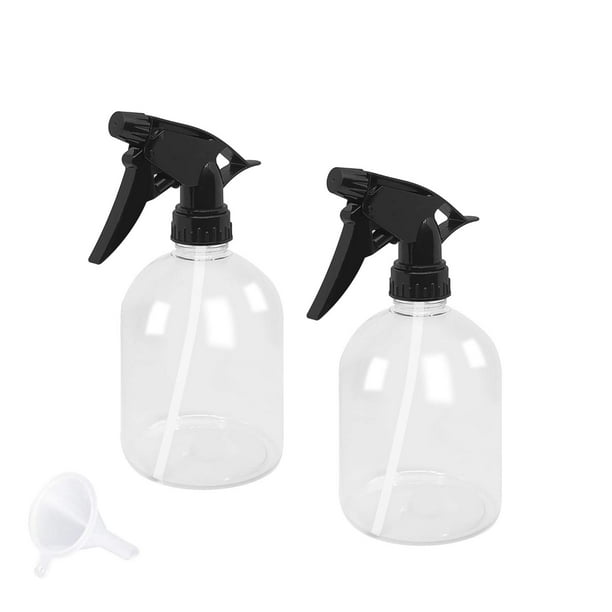 Clear Plastic Spray Bottles, 2-Pack 500ml Refillable Empty Spray ...