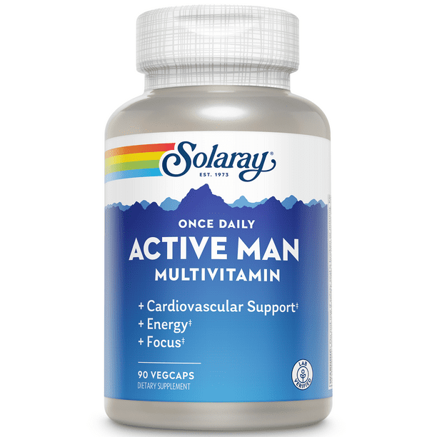 Solaray Once Daily Active Man Multivitamin & Mineral, Multivitamin for ...