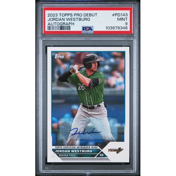 2023 Topps Pro Debut Jordan Westburg #PD143 Autograph PSA 9 - Walmart.com