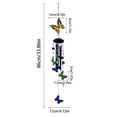 Blue Butterfly Metal Wind Chime with Hand-Painted Details, Decorative ...