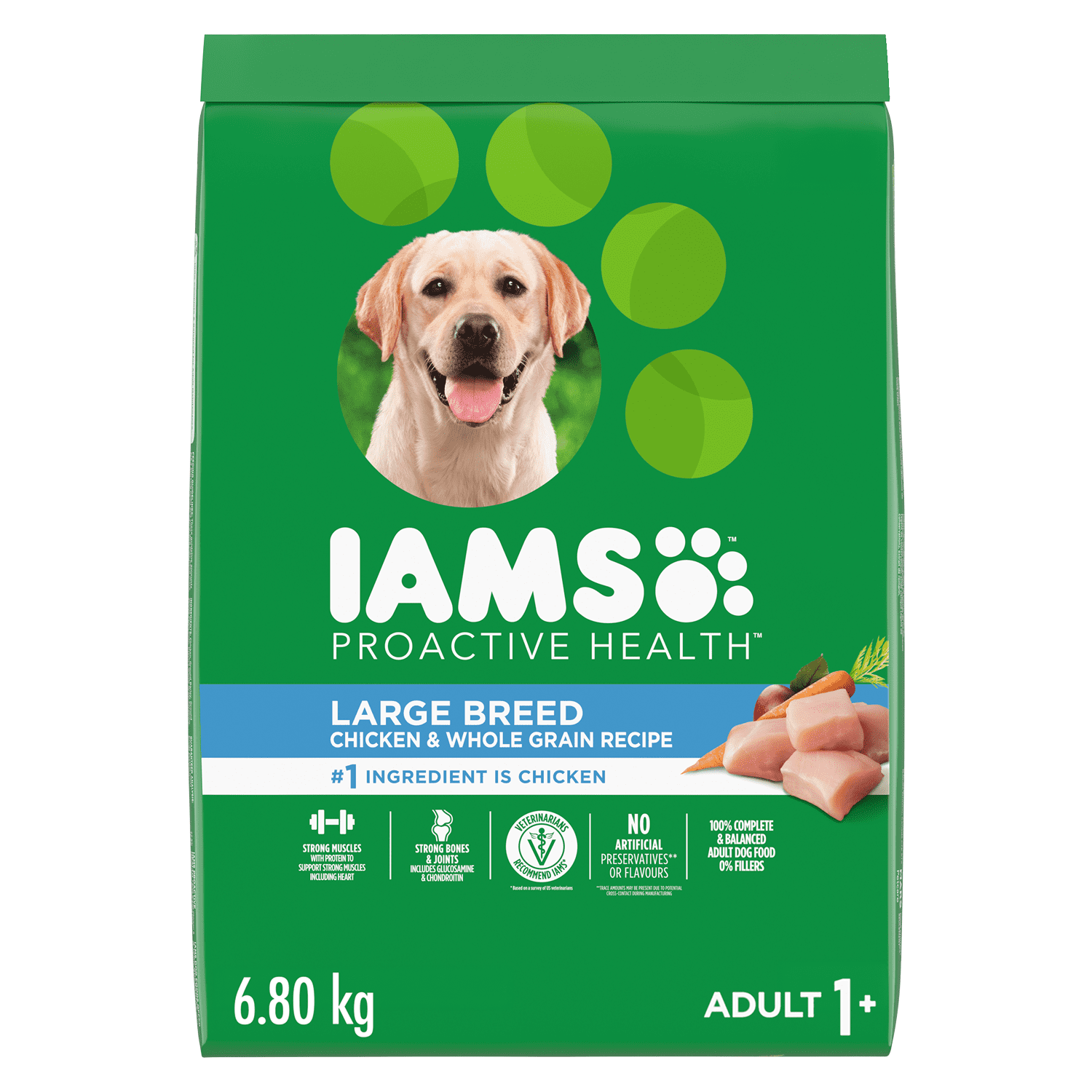 Click here for Iams Chicken & Whole Grains Recipe Adult Large Bre... prices