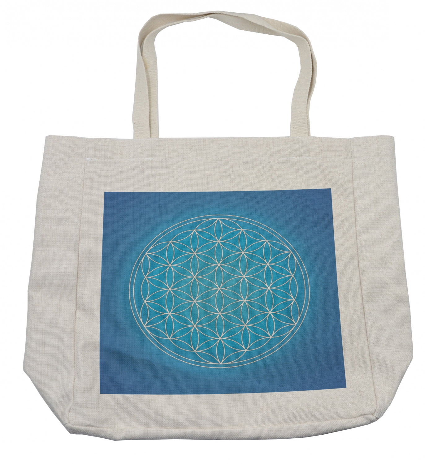 Geometry Shopping Bag, Flower of Life Grid Pattern Consisting of Types ...