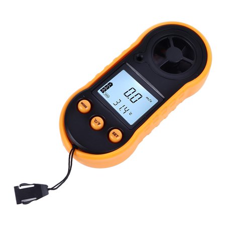 Temperature Digital Anemometer LCD Screen Handheld Wind Speed Meter ...