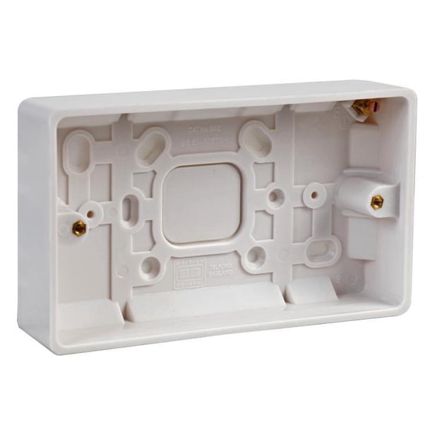 BG - 2-Gang Surface Box, 32mm (D) White - Walmart.com