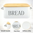Large Bread Box Metal Bread Box with Cutting Board Lid, Homemade Bread ...