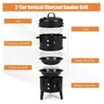 3-in-1 Charcoal Smoker Grill, Outdoor Vertical Charcoal Smoker with ...