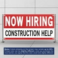 Now Hiring Construction help 13 oz Heavy Duty Vinyl Banner Construction ...