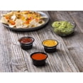2 oz - 100 Sets Black Disposable Plastic Portion Cups with Lids, Small ...