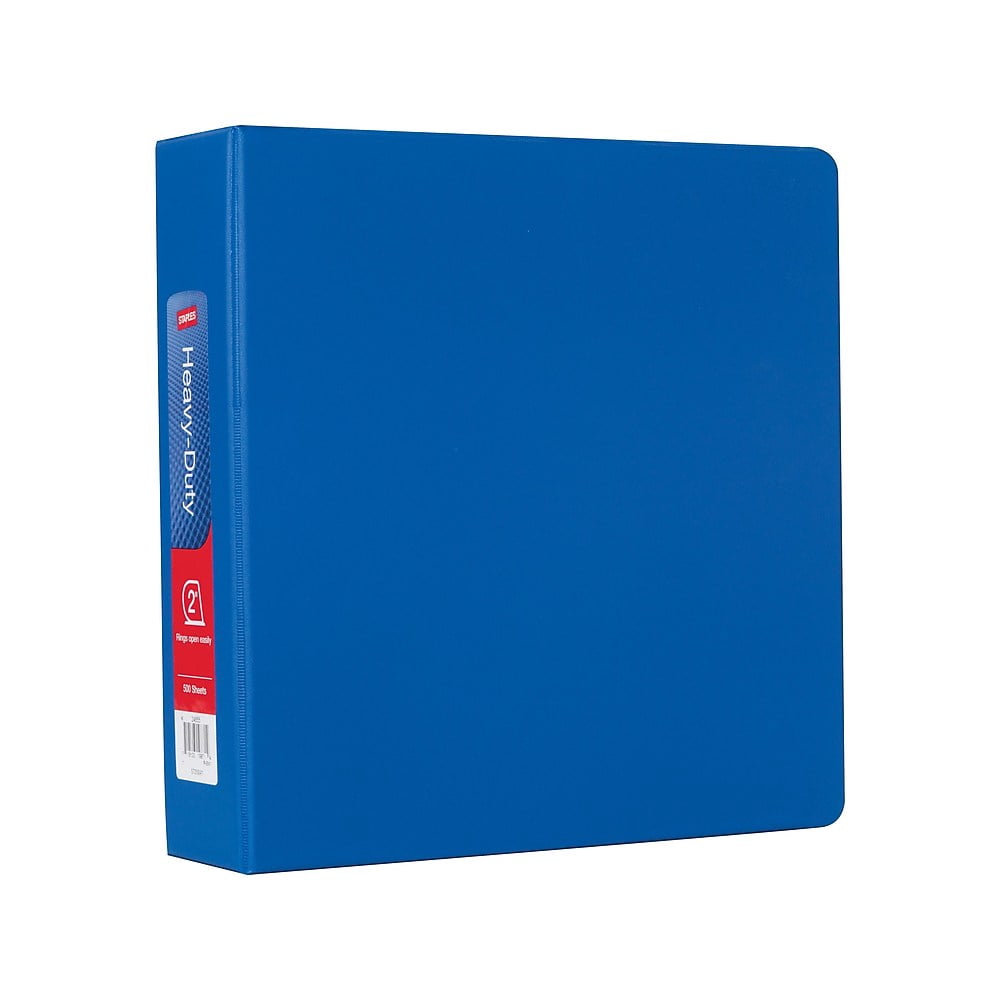 2 Inch Binder Staples 2" 3-Ring View Binder - Blue (Holds 500 Sheets ...