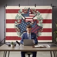 7x5ft Photo Backdrop, Blue Red Independence Day Soft Polyester Backdrop ...