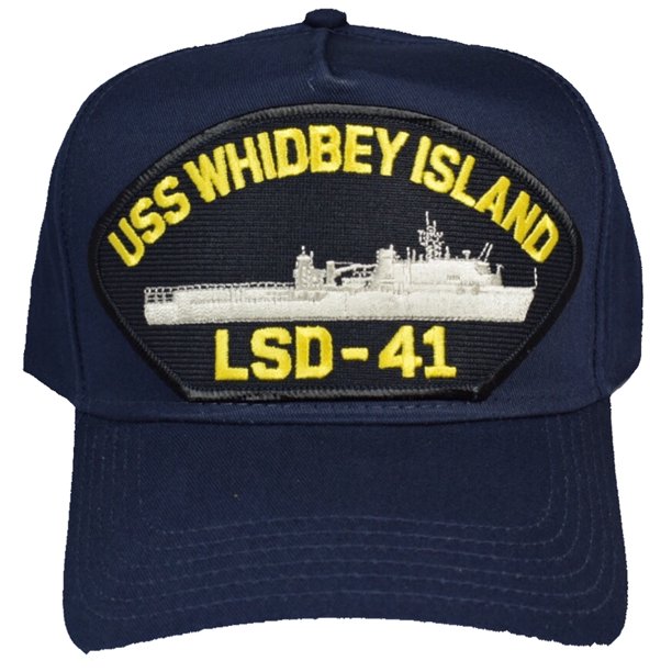 USS WHIDBEY ISLAND LSD-41 HAT - NAVY BLUE - Veteran Owned Business ...