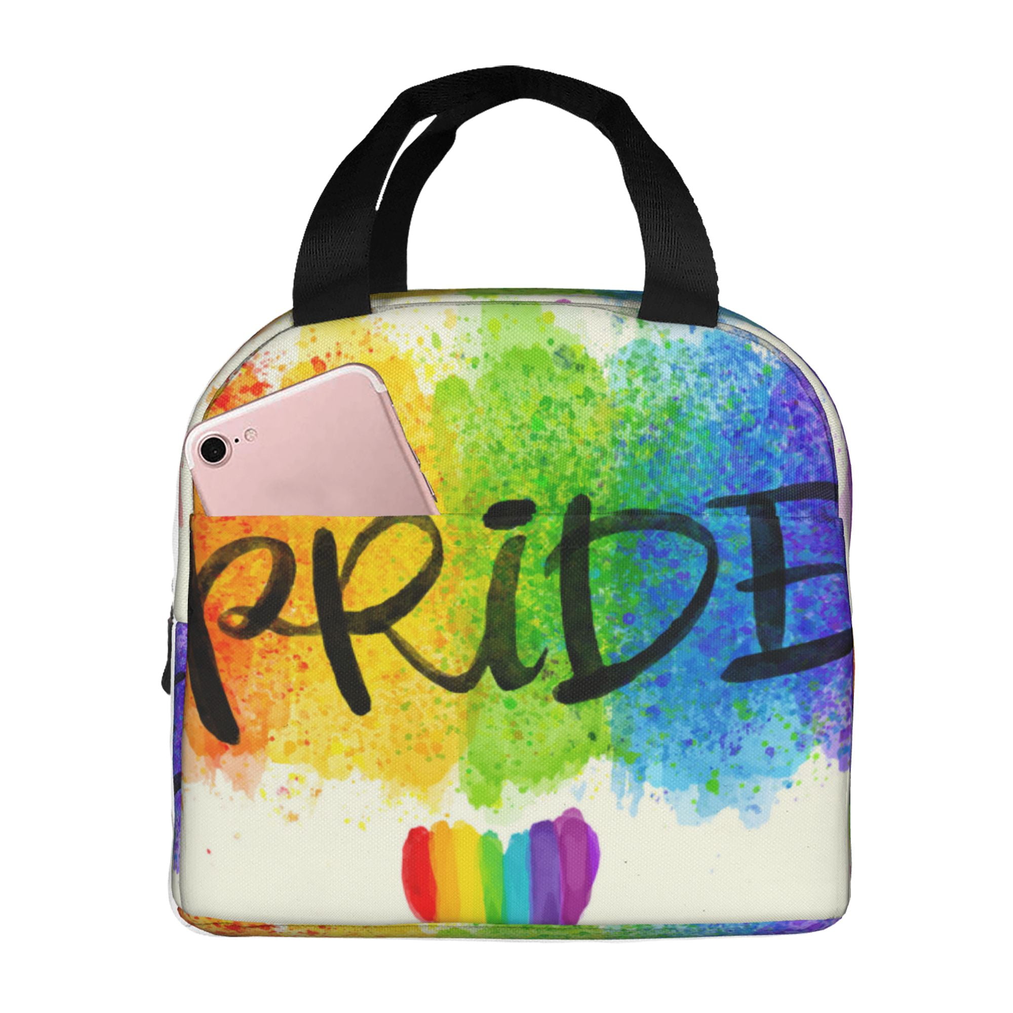 Lgbt Pride Rainbow Insulated Lunch Bag for Women Men , Reusable Cute ...