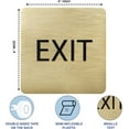 ADA CENTRAL SIGNS - 6" X6" Exit Sign - ADA Compliant Tactile Graphics ...