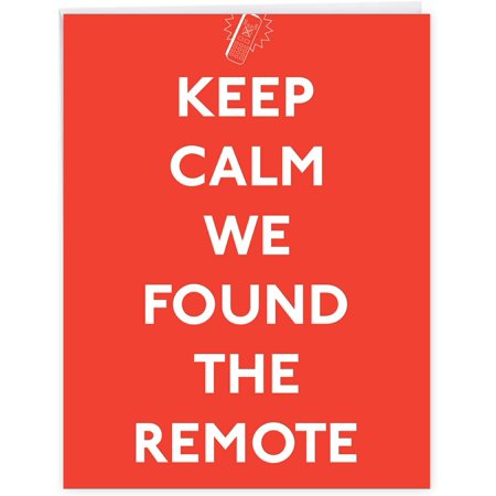 J9722 Jumbo Funny Birthday Father Card: Keep Calm Remote With Envelope ...