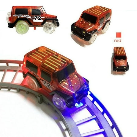LED Light Up Cars For Magic Tracks Electronics Car Toys With Flashing ...