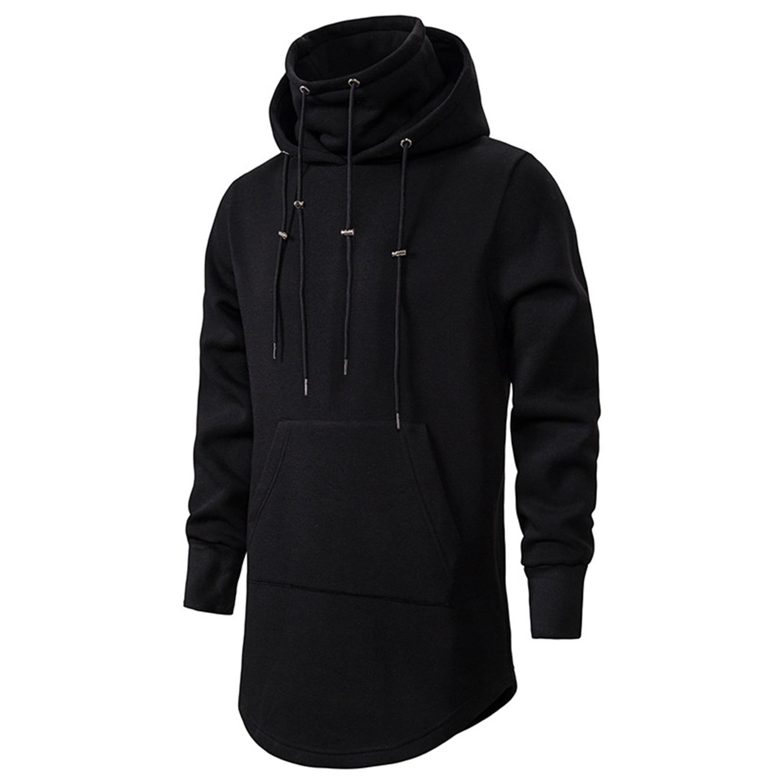 Rkstn Hoodies For Men Fall Fashion Soft Sweatshirt Casual Hooded Long Loose Coat Trendy Sweater Mens Sweatshirt