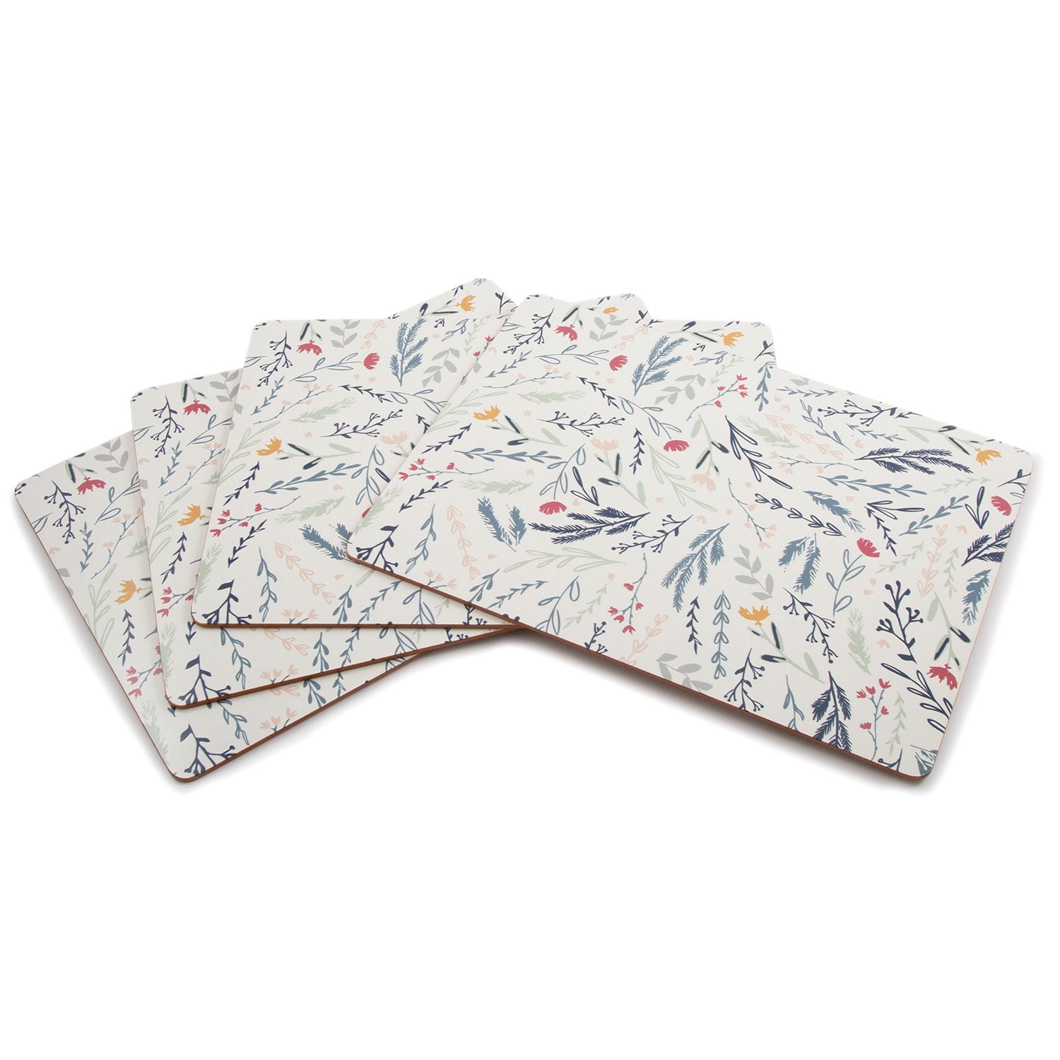 CounterArt "Meadow Sketch" Hardboard Tabletop Placemats 4-Pack ...