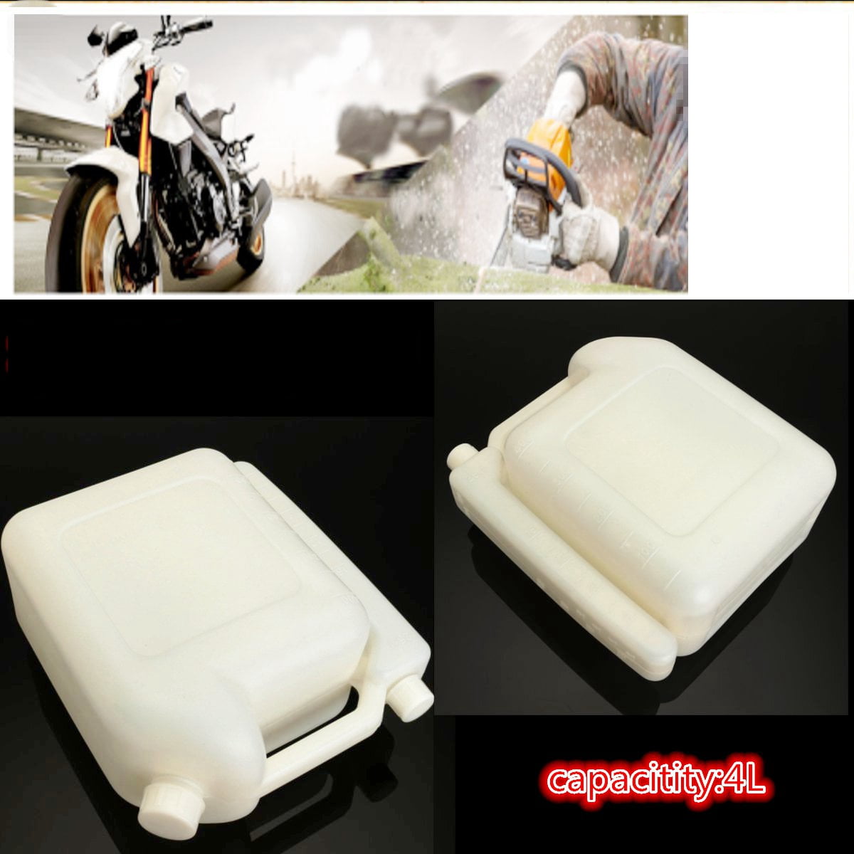 4L Oil Fuel Petrol 2-Stroke Mixing Bottle Container 25:1 20:1 for Gas ...