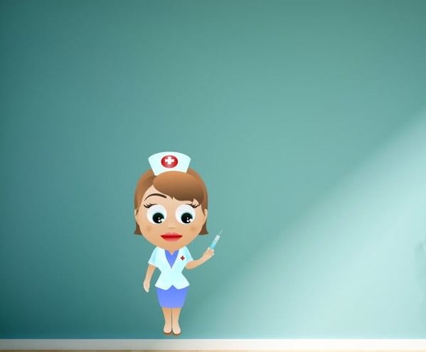 Cartoon Nurse Wall Decal - Vinyl Sticker - Car Sticker - IDCOLOR009 ...