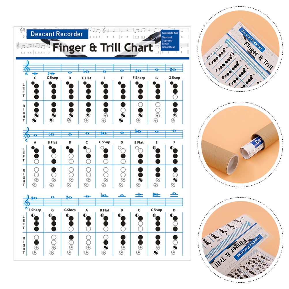 Recorder Finger Chart For Beginner Amazon.com: SUPVOX 3pcs Bass