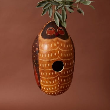 Red Spring Motif Gourd Bird House - Walmart.com